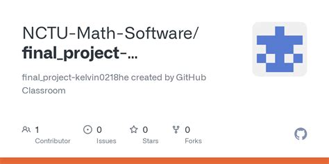 Github Nctu Math Softwarefinalproject Kelvin0218he Finalproject