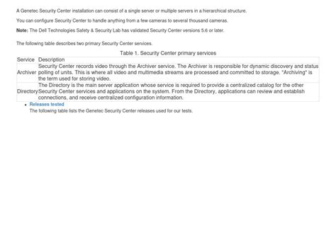 Genetec Security Center Sizing Guide—dell Storage With Genetec Security Center Dell