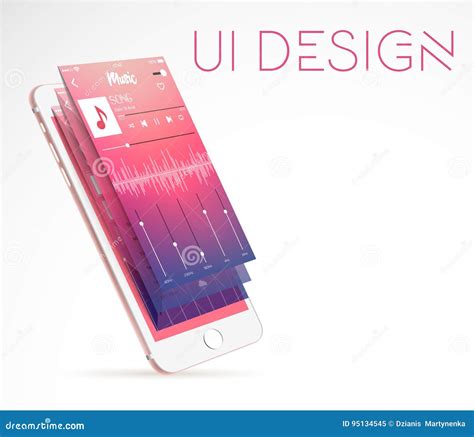 Modern Ui Interface Design Stock Vector Illustration Of Perspective