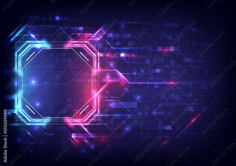 Image Vectorielle Stock Abstract Hardware And Software Background Circuit Board Chip Processor