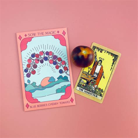 Blueberries Cherry Tomato Tarot Seed Packet Sow The Magic