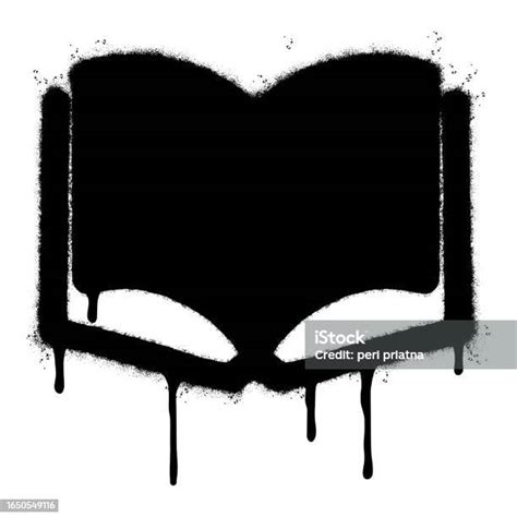 스프레이 페인티드 그래피티 책 아이콘 Word Sprayed는 흰색 배경으로 격리되어 있습니다 흰색 위에 검은색으로 오버레이 스프레이가 있는 그래피티 책 0명에 대한 스톡