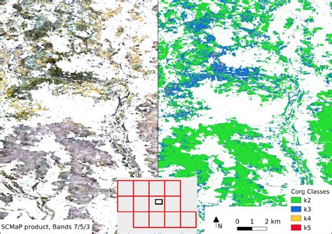Side By Side Comparison Of Src And Predicted Corg Content Map Src