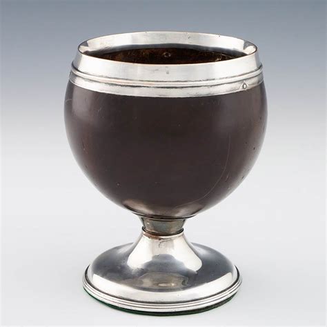 Georgian Coconut Cup With Silver Mounts C1790