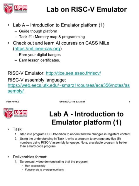Lab Risc V Emulator Pdf