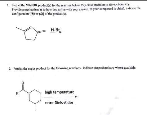[solved] Predict The Major Product S For The Reaction Be