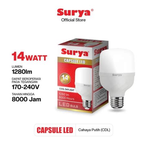 Jual Surya Capsule Lampu Led W Bola Led Kapsul Murah Garansi Tahun Kota Medan Toko