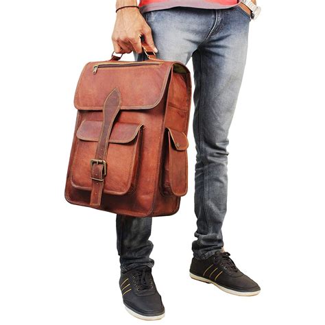 Hughes Rustic Leather Backpack Leather Laptop Backpack — Classy