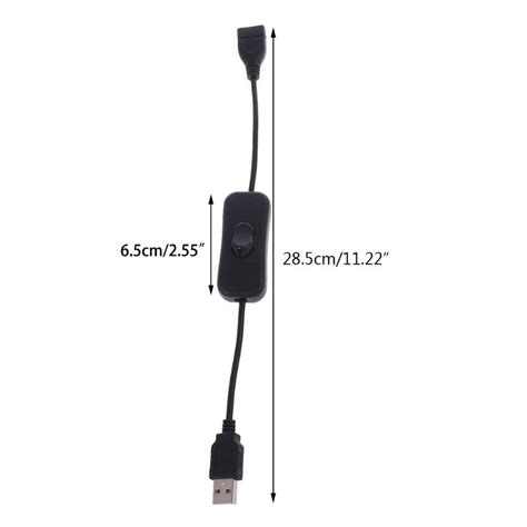usb cable with on off switch toggle power control grandado