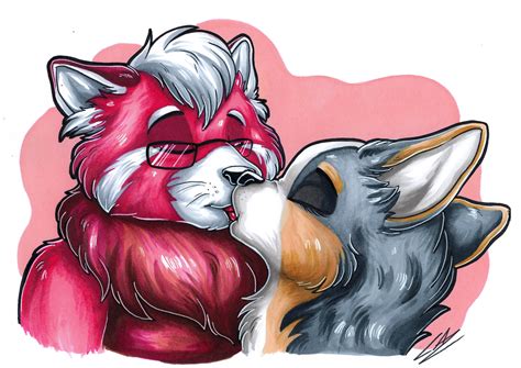Furry Kisses By Lupiarts On Deviantart