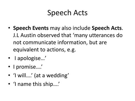 PPT Speech Acts PowerPoint Presentation Free Download ID