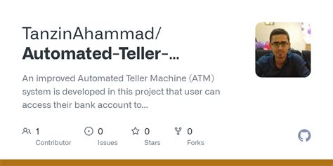 github tanzinahammad automated teller machine simulating system an improved automated teller