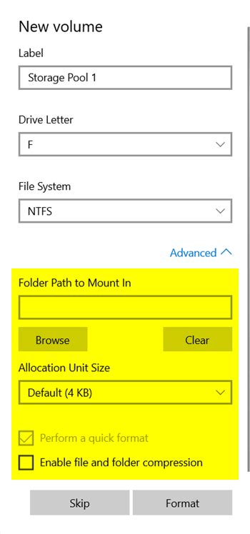 Create A New Pool And Storage Space In Windows 10 Tutorials
