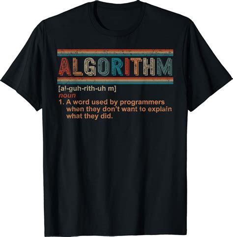 algorithm definition programmer software engineer geek t summer casual short sleeve t shirt