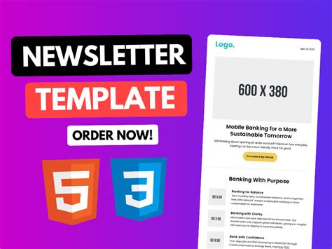 Responsive Email Newsletter Template Developed Upwork