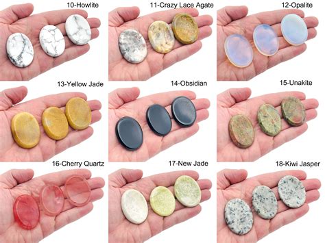 Crystal Worry Stone Gemstone Worry Stones Stress Relief Stone
