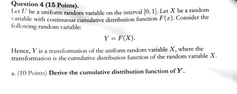 solved question 4 15 points l 1] let x be a random et ube