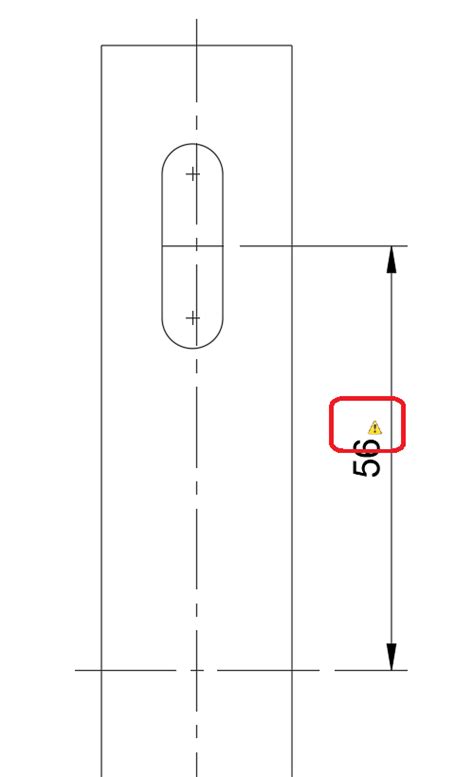 Fusion 工程图中尺寸中出现黄色警告标志，但没有说明