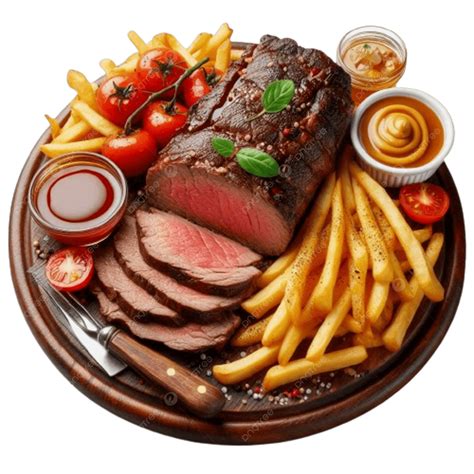 감자튀김 소스를 곁들인 로스트 비프 소세지와 감자튀김을 곁들인 로스트 비프 구운 쇠고기 감자튀김 Png 일러스트 및 이미지 에 대한 무료 다운로드 Pngtree