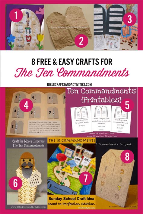 Crafts Ten Commandments Bible Crafts And Activities
