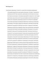 DNA Sequence Docx DNA Sequence C3 TCACTGACAC ATAGAGTAAC TTCTAGTTCT CCAAGCTCTA CTCATGATGA