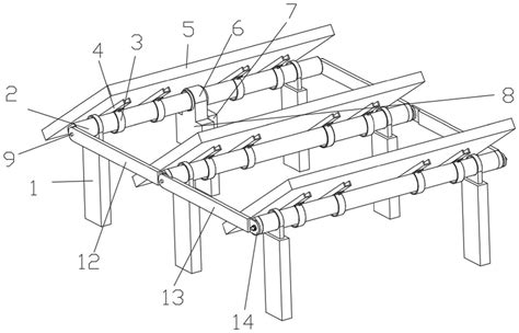 单轴跟踪平衡连推光伏支架的制作方法