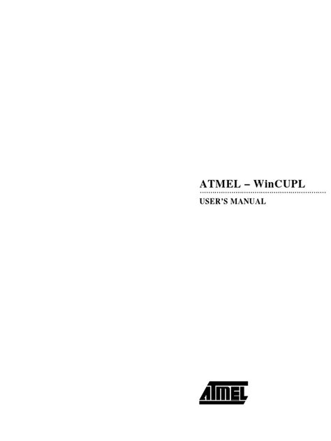 Manual De Usuario Atmel Wincupl Pdf Field Programmable Gate Array