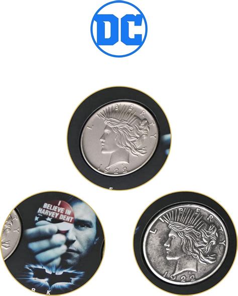🔥 Batman Dark Knight 2008 Two Face Coin Set Movie Props Replicas Dc