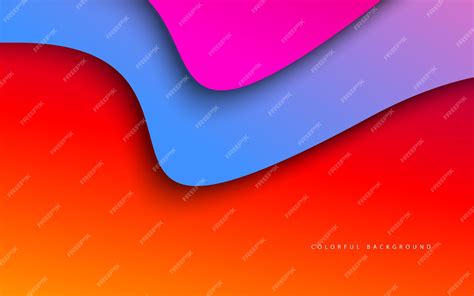 Premium Vector Abstract Papercut Overlap Layer Wave Shape Gradient Color Background