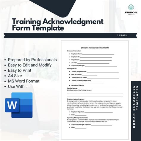 Training Acknowledgment Form Template Shopee Malaysia