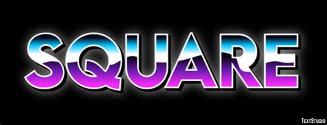 Square Text Effect And Logo Design Word