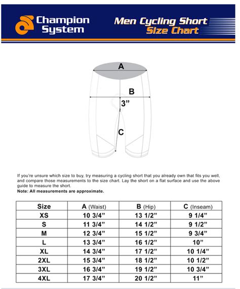 Mens Shorts Measurement Chart At Frank Thill Blog
