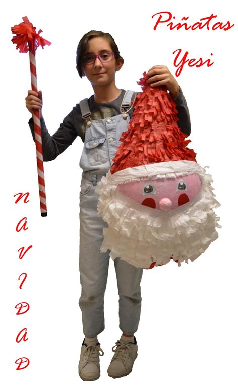 Piñata Artesanal Hecha A Mano De Papa Noel Piñatas Originales