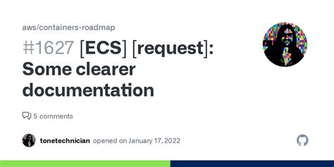 ECS Request Some Clearer Documentation Issue Aws Containers Roadmap GitHub