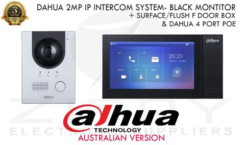 Dahua Full Hd Ip Intercom Kit With Single 7″ Screen Black 2mp Doorstation Poe Switch And Bracket Dahua Full Hd Ip Intercom Kit With Single 7″ Screen Black 2mp Doorstation Poe Switch And Bracket