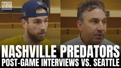 Ryan Oreilly And Andrew Brunette Respond To Nashville Being Shutout By