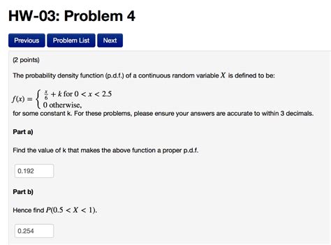 Solved The Probability Density Function P D F Of A Chegg