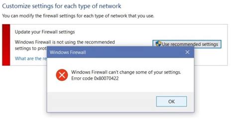 How To Fix Firewall Settings Error 0x80070422 In Windows 10