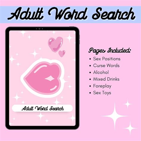 Adult Word Search Game Pink Word Search Printable Word Etsy