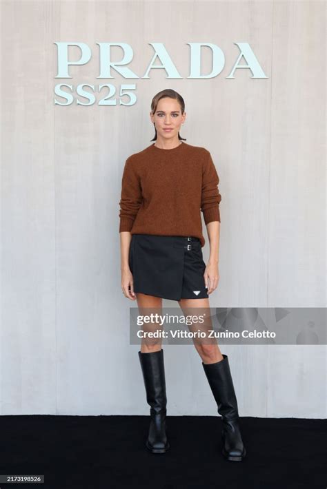 Matilda Lutz Attends The Prada Springsummer 2025 Womenswear Fashion