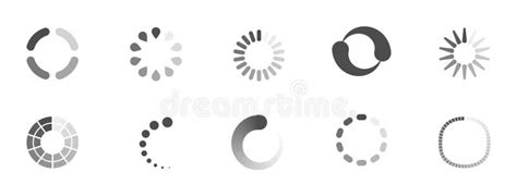Download Sign Set Load Icons Set Load System Data Load Stock Vector Illustration Of Graphic