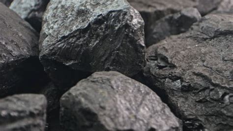 Background Pieces Black Coal Fossil Fuel Stock Footage Video 100