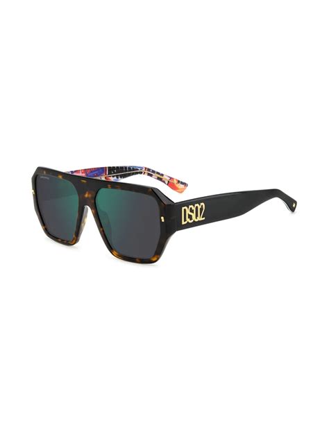 Dsquared2 Eyewear Hype Navigator Frame Sunglasses Brown Farfetch Ke