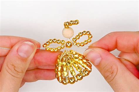 Diy Safety Pin Angel Beaded Christmas Craft Instructions