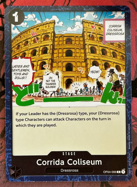 Op04 096 Corrida Coliseum One Piece Stage Card Black English Jaqjnr