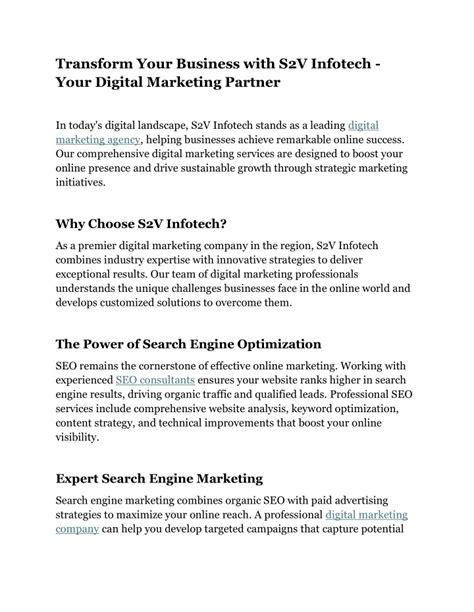 Ppt Transform Your Business With S2v Infotech Powerpoint Presentation Id 13822415