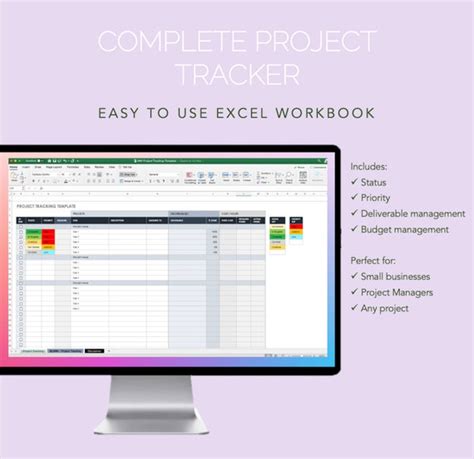 Complete Project Tracker Excel Spreadsheet Instant Download Etsy