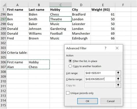Advanced Filter Excel Practice Online
