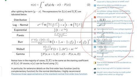 Inventory Loss Functions For Specific Probability Distributions