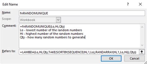 Excel Custom Function To Return Unique Random Whole Numbers A4 Accounting